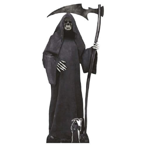 GRIM REAPER STAND IN LIFE SIZE CARDBOARD CUT OUT