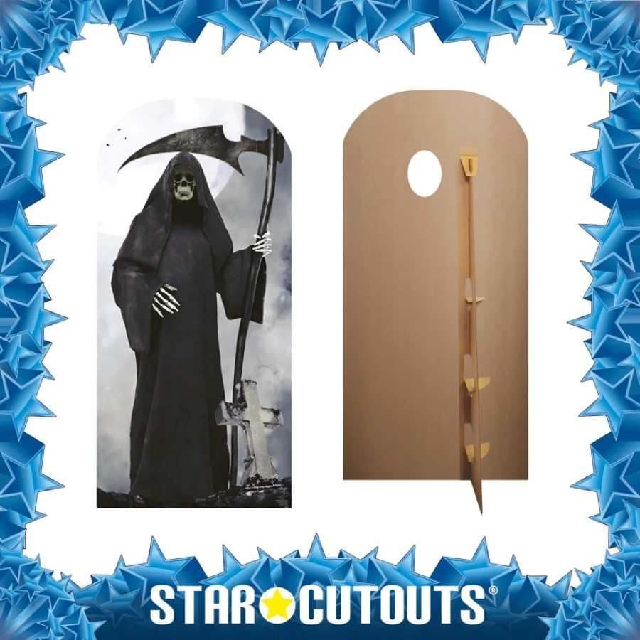 GRIM REAPER STAND IN LIFE SIZE CARDBOARD CUT OUT