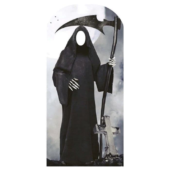 GRIM REAPER STAND IN LIFE SIZE CARDBOARD CUT OUT