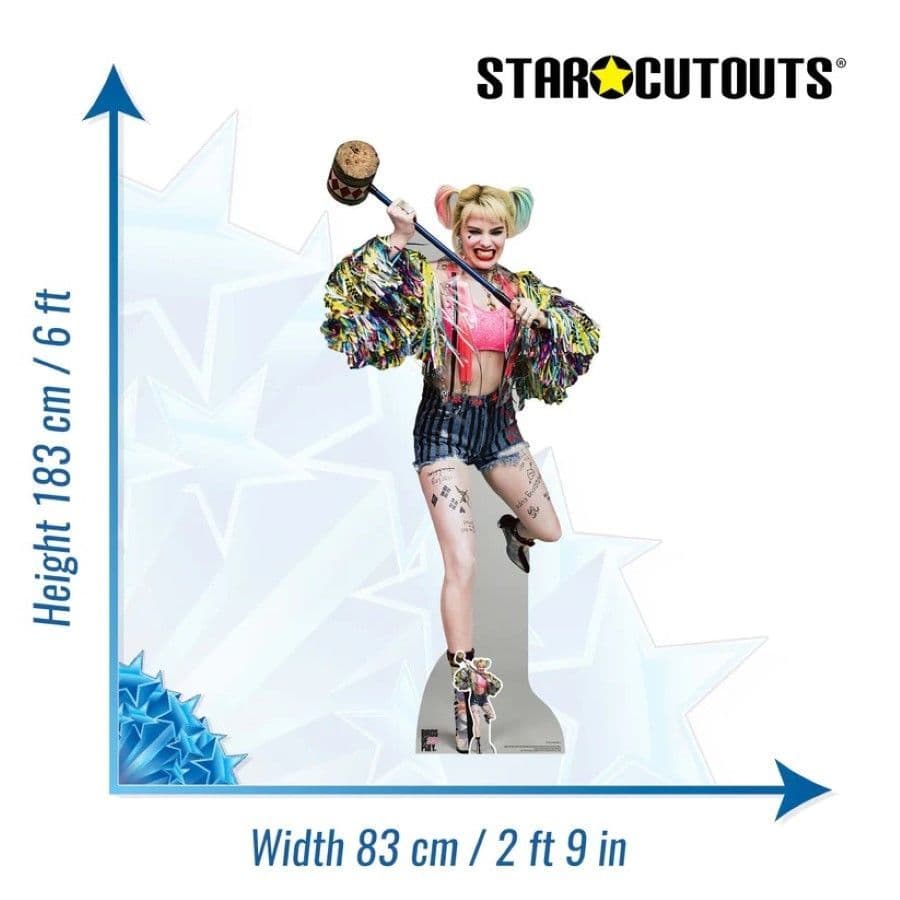 HARLEY QUINN MALLET MARGOT ROBBIE BIRDS OF PREY CARDBOARD CUT OUT