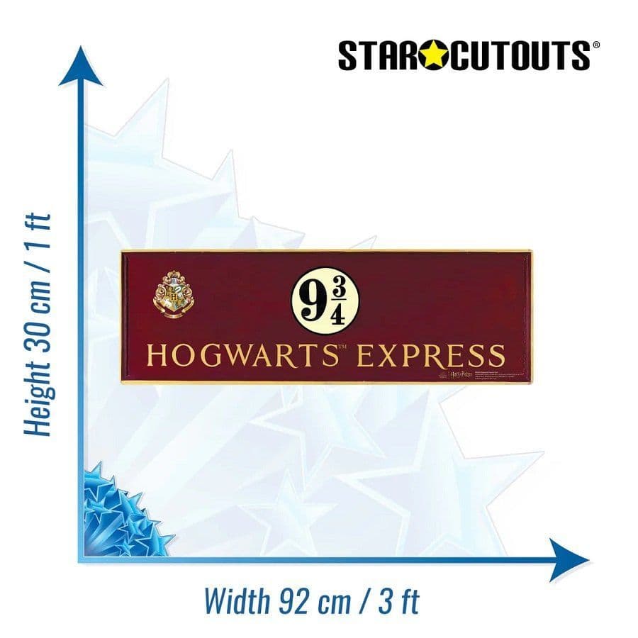 HARRY POTTER HOGWARTS EXPRESS SIGN WALL MOUNTED CARDBOARD CUT OUT