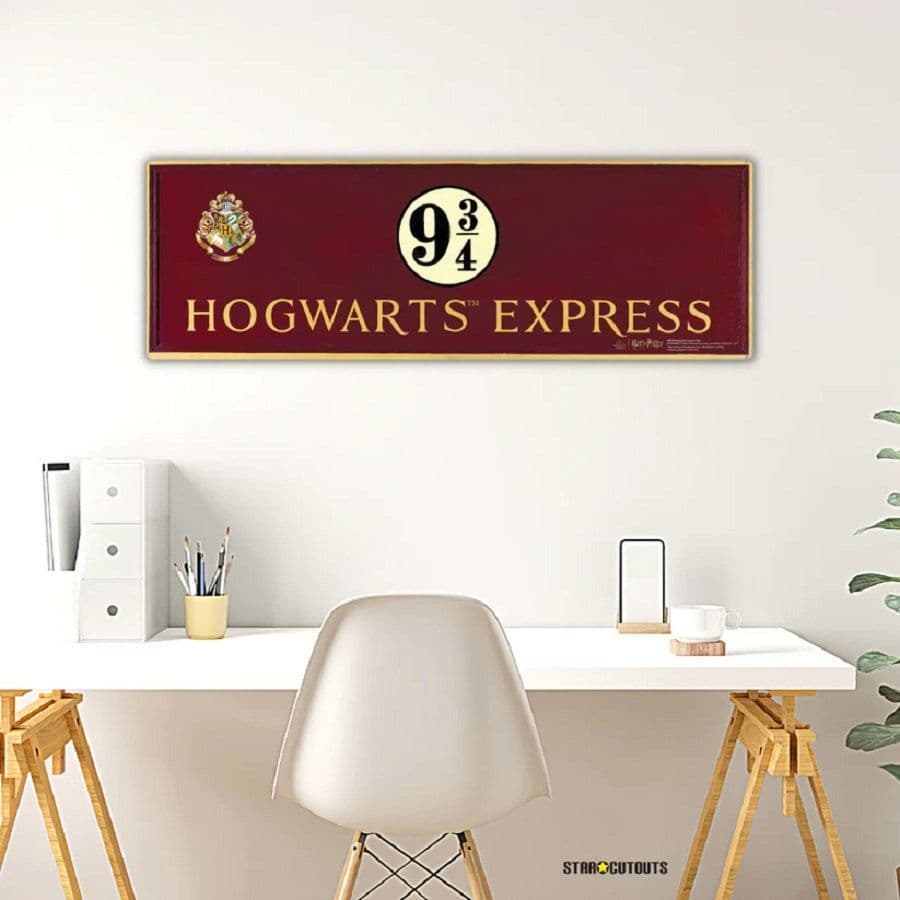HARRY POTTER HOGWARTS EXPRESS SIGN WALL MOUNTED CARDBOARD CUT OUT