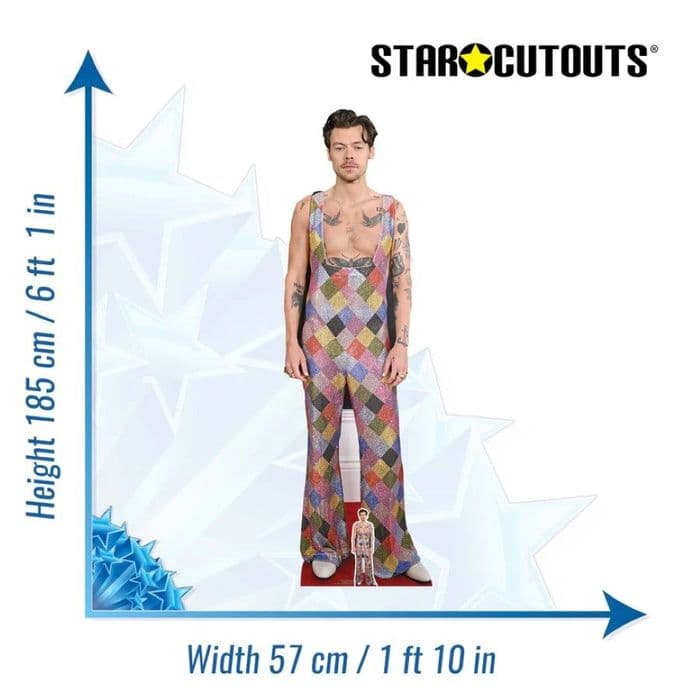 HARRY STYLES IN DUNGAREES LIFE SIZE CARDBOARD CUT OUT