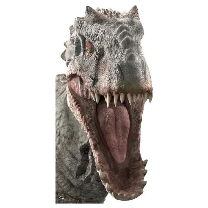 JURASSIC WORLD INDOMINUS REX DINOSAUR STAND IN CARDBOARD CUT OUT
