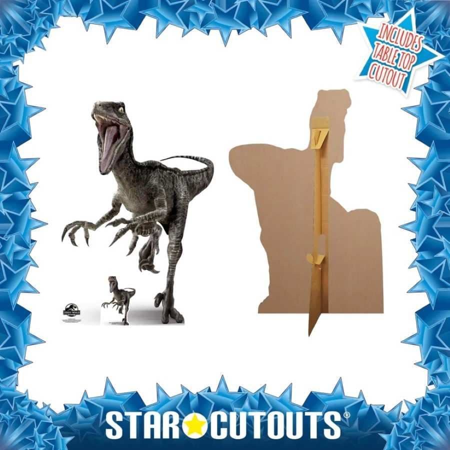 JURASSIC WORLD RAPTOR BLUE DINOSAUR CARDBOARD CUT OUT