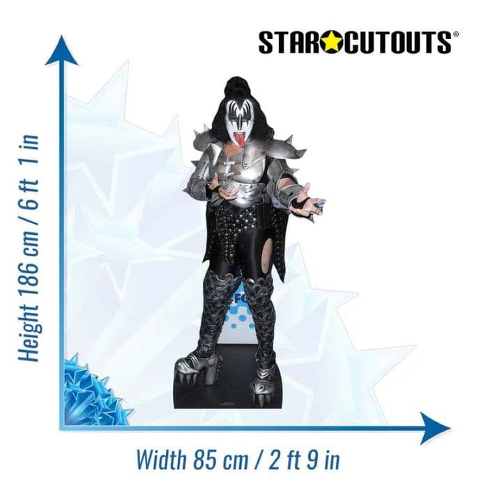 KISS GENE SIMMONS LIFE SIZE CARDBOARD CUT OUT