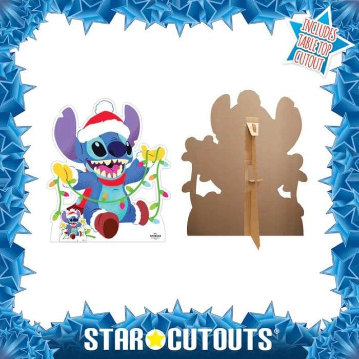 LILO AND STITCH CHRISTMAS DISNEY CARDBOARD CUT OUT