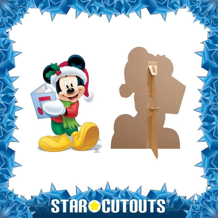 MICKEY MOUSE CHRISTMAS SINGING DISNEY CARDBOARD CUT OUT