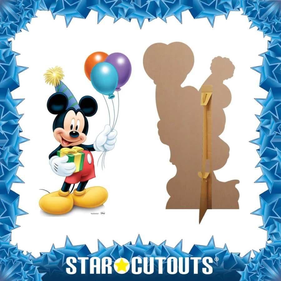 MICKEY MOUSE PARTY BALLOONS DISNEY CARDBOARD CUT OUT