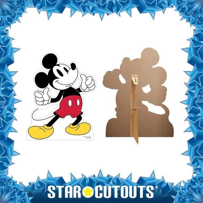 MICKEY MOUSE THUMBS UP RETRO DISNEY CARDBOARD CUT OUT