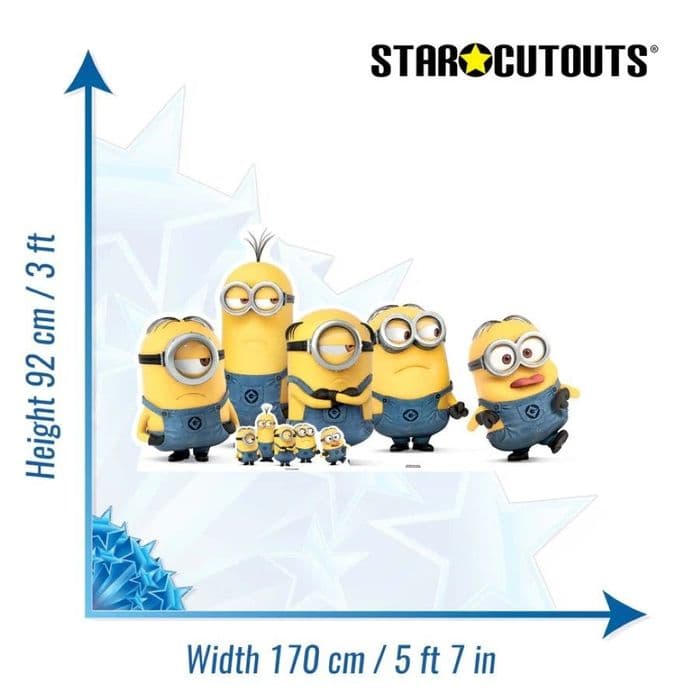 MINIONS GROUP POSE MISCHIEVOUS CARDBOARD CUT OUT