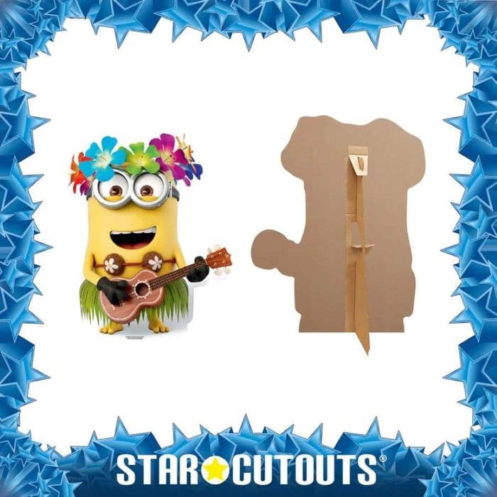 MINIONS HAWAIIAN GUITAR DAVE CARDBOARD CUT OUT