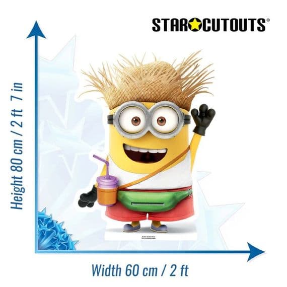 MINIONS VACATION WITH DRINK CARDBOARD CUT OUT
