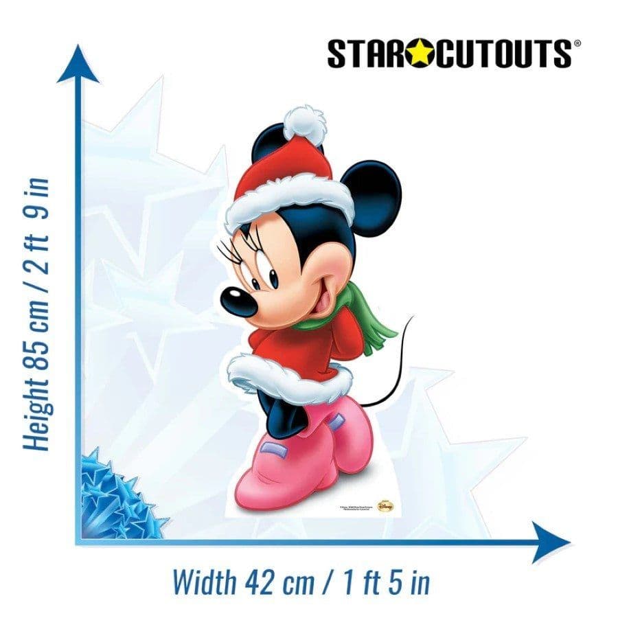 MINNIE MOUSE CHRISTMAS DISNEY CARDBOARD CUT OUT