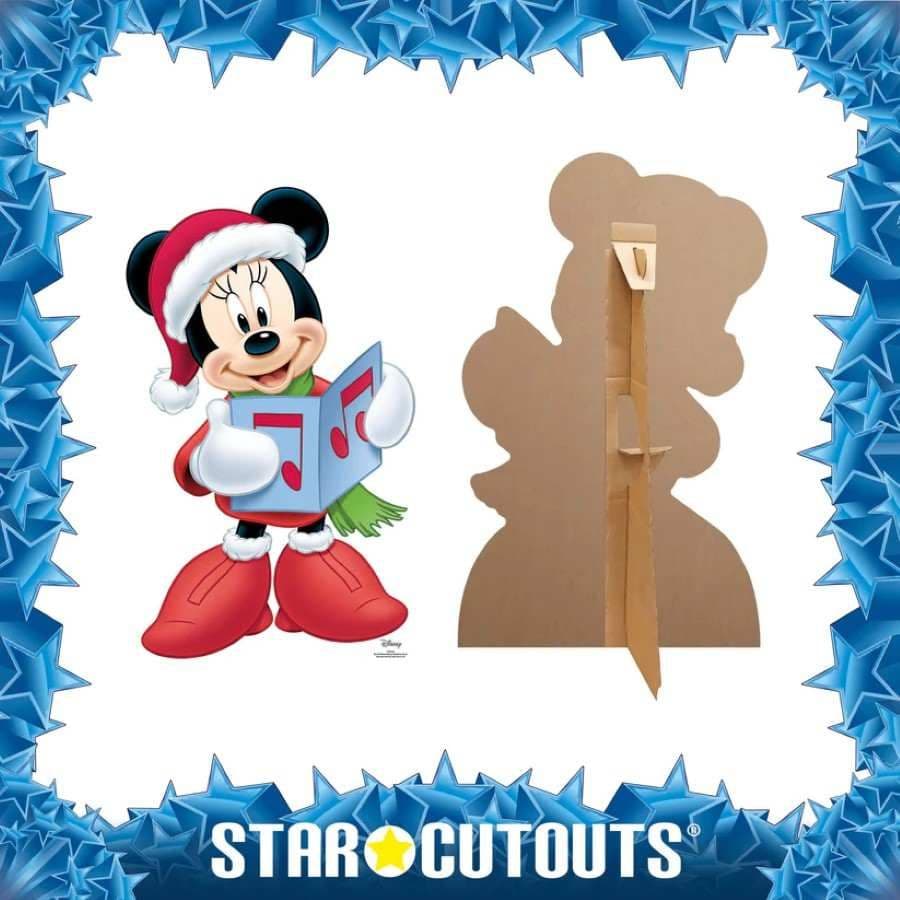 MINNIE MOUSE CHRISTMAS SINGING DISNEY CARDBOARD CUT OUT