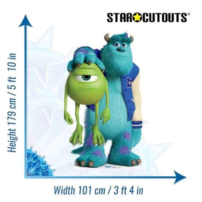 MONSTERS UNIVERSITY SULLY AND MIKE DISNEY CARDBOARD CUT OUT
