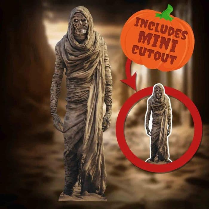 MUMMY SKELETON LIFE SIZE CARDBOARD CUT OUT