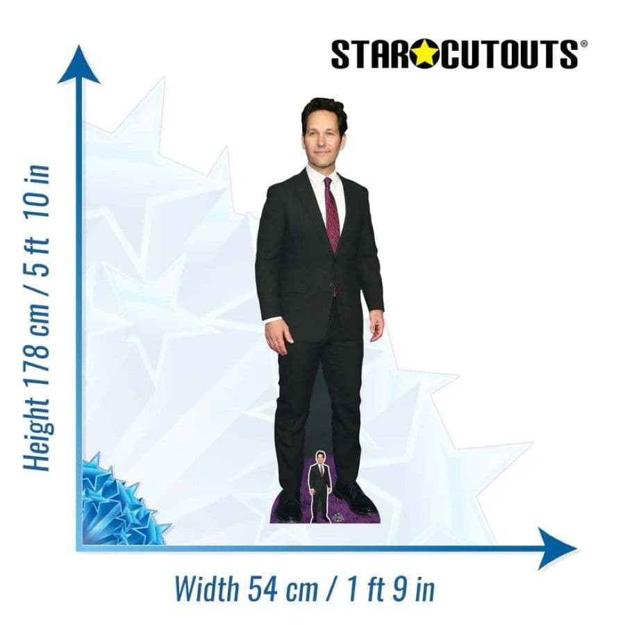PAUL RUDD IN BLACK SUIT LIFE SIZE CARDBOARD CUT OUT