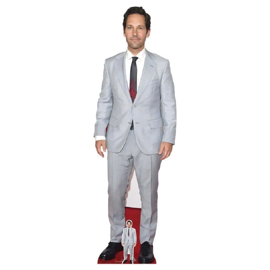 PAUL RUDD IN GREY SUIT LIFE SIZE CARDBOARD CUT OUT
