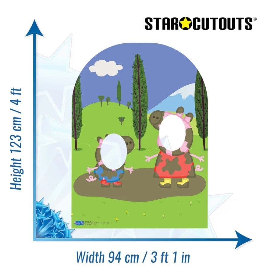 PEPPA PIG MUDDY PUDDLE STAND IN CHILD SIZE CARDBOARD CUT OUT