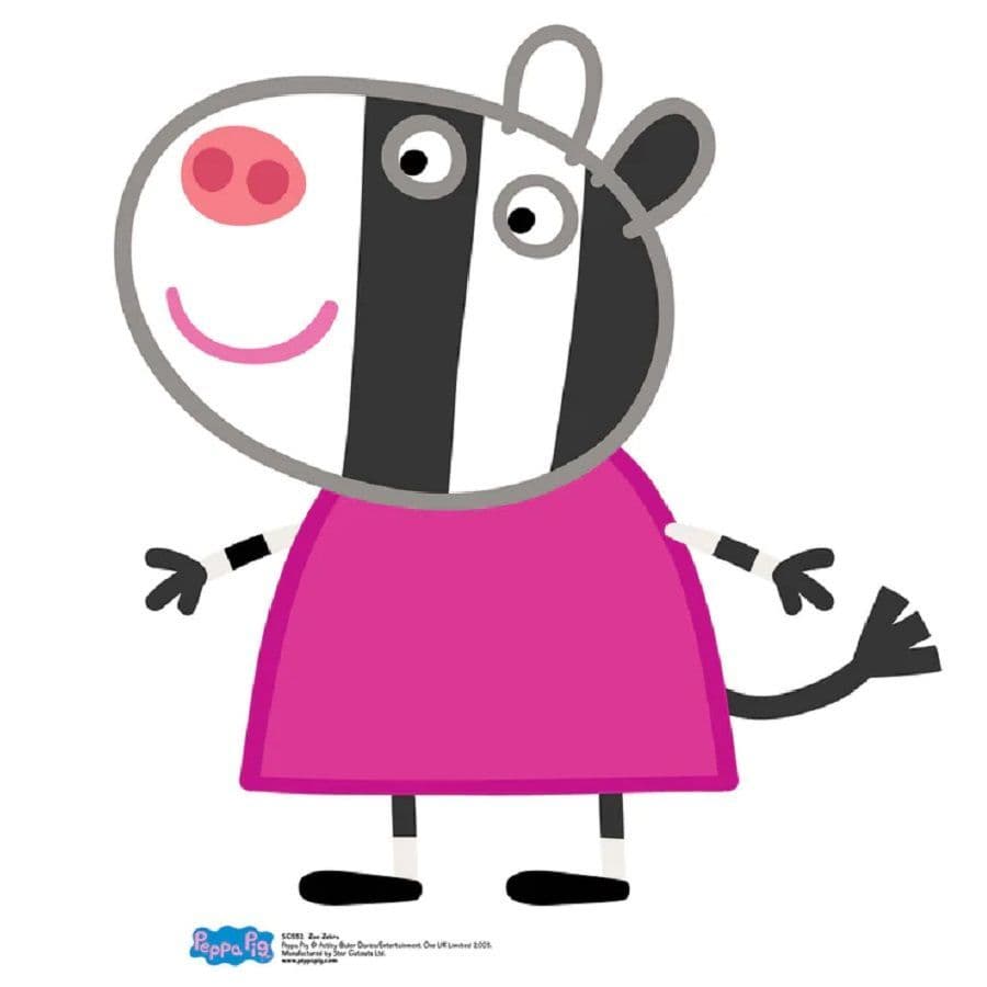 PEPPA PIG ZOE ZEBRA CARDBOARD CUT OUT