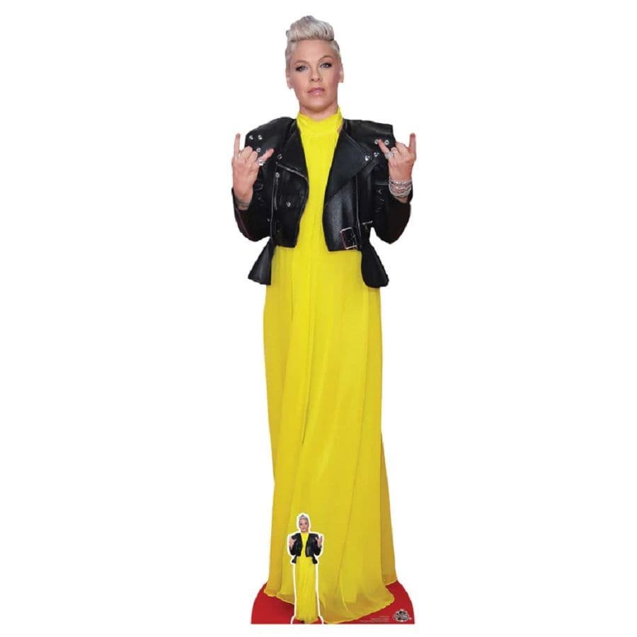 PINK LIFE SIZE CARDBOARD CUT OUT