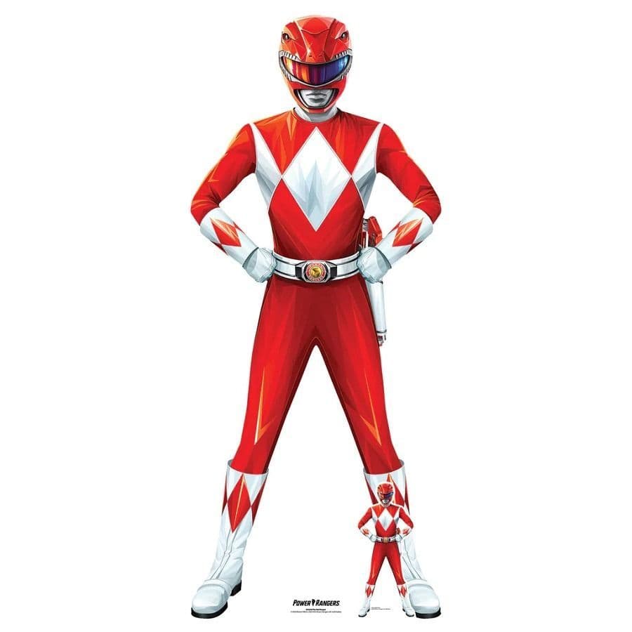 POWER RANGERS RED POWER RANGER LIFE SIZE CARDBOARD CUT OUT