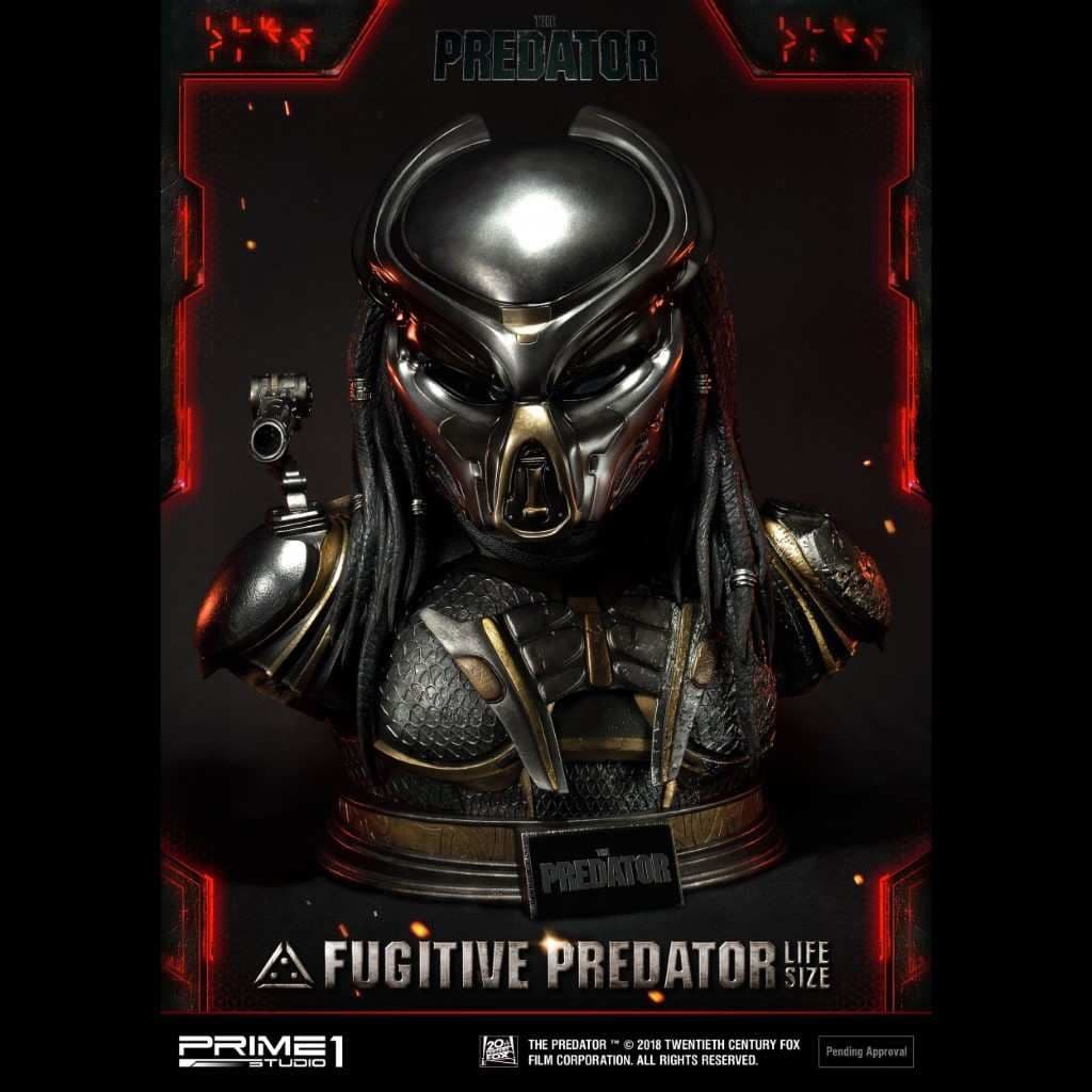 PREDATOR 2018 FILM LIFE SIZE FUGITIVE PREDATOR BUST STATUE FROM PRIME 1 ...
