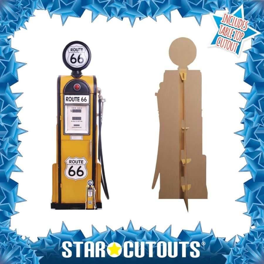 ROUTE 66 GAS PUMP LANDMARK CARDBOARD CUT OUT