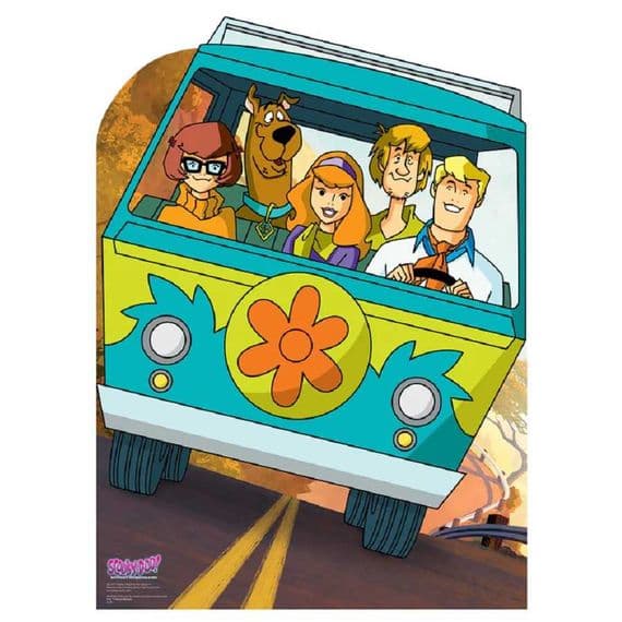 SCOOBY DOO MYSTERY MACHINE STAND IN CHILD SIZE CARDBOARD CUT OUT