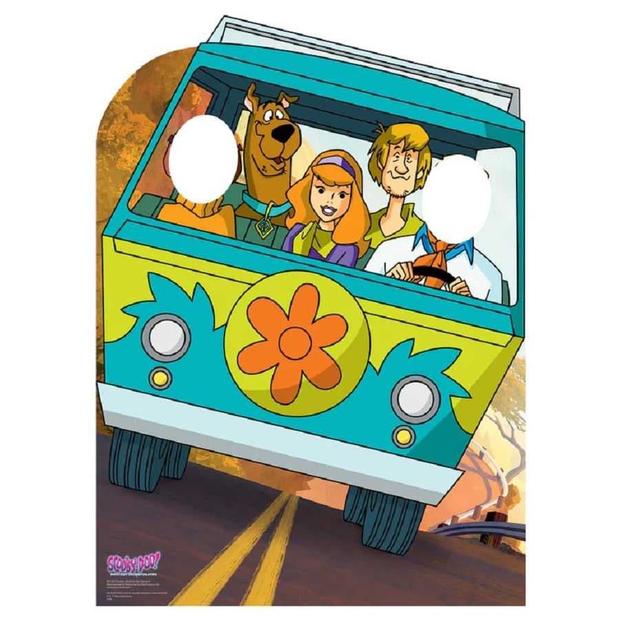 SCOOBY DOO MYSTERY MACHINE STAND IN CHILD SIZE CARDBOARD CUT OUT