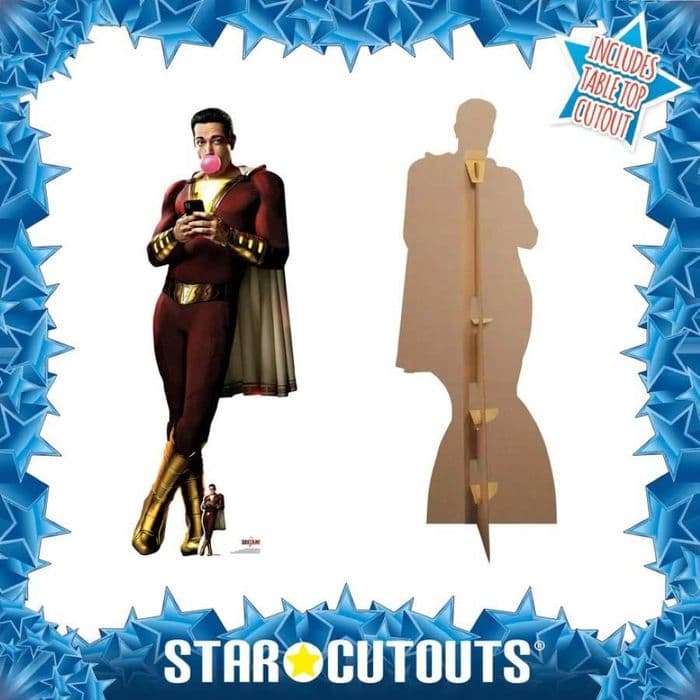 SHAZAM BUBBLEGUM ZACHARY LEVI LIFE SIZE CARDBOARD CUT OUT
