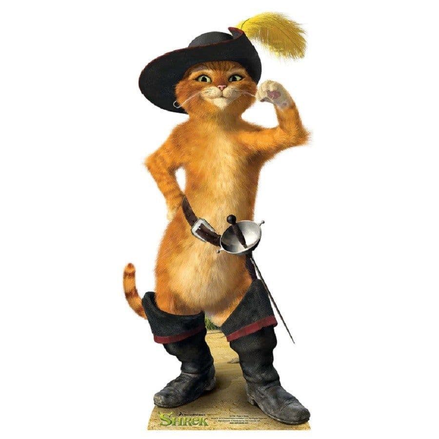 SHREK PUSS IN BOOTS CARDBOARD CUT OUT