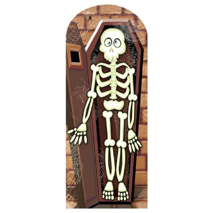 SKELETON STAND IN LIFE SIZE CARDBOARD CUT OUT