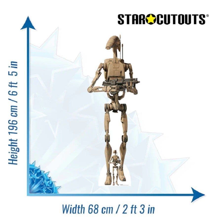 STAR WARS B1 BATTLE DROID LIFE SIZE CARDBOARD CUT OUT