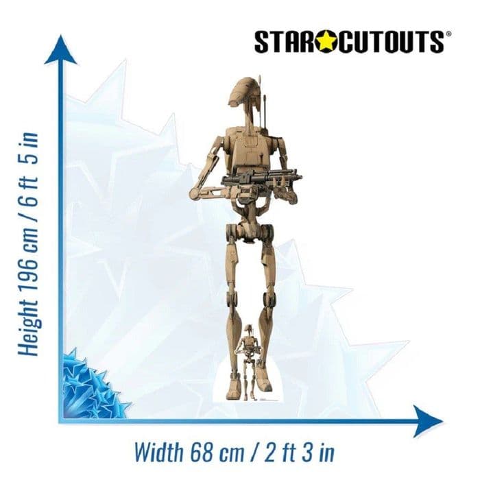 STAR WARS B1 BATTLE DROID LIFE SIZE CARDBOARD CUT OUT