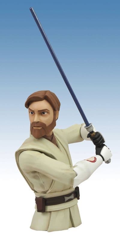 STAR WARS CLONE WARS OBI-WAN BUST BANK FROM DIAMOND SELECT TOYS