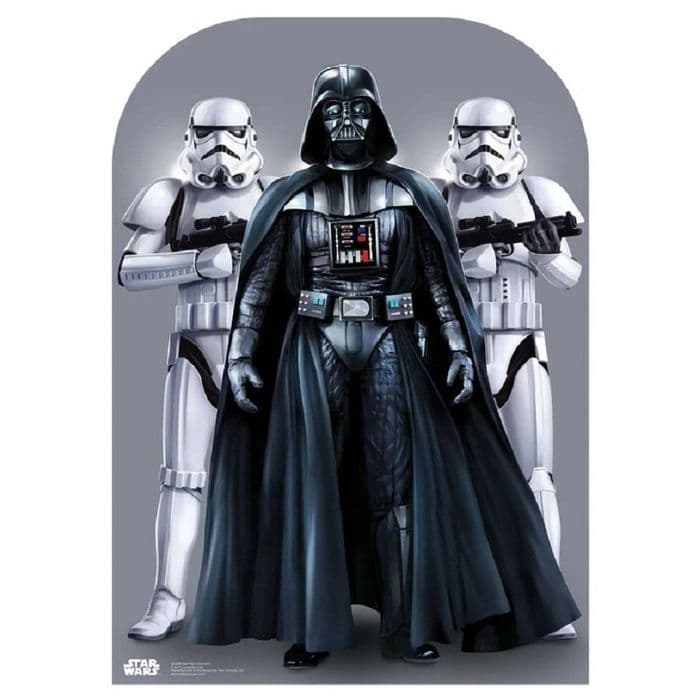 STAR WARS DARTH VADER AND STORMTROOPERS STAND IN CHILD SIZE CARDBOARD ...