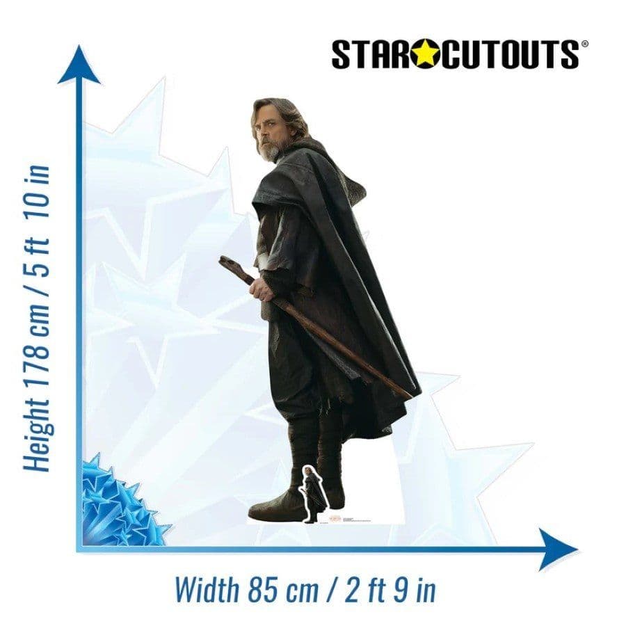 STAR WARS LUKE SKYWALKER THE LAST JEDI LIFE SIZE CARDBOARD CUT OUT