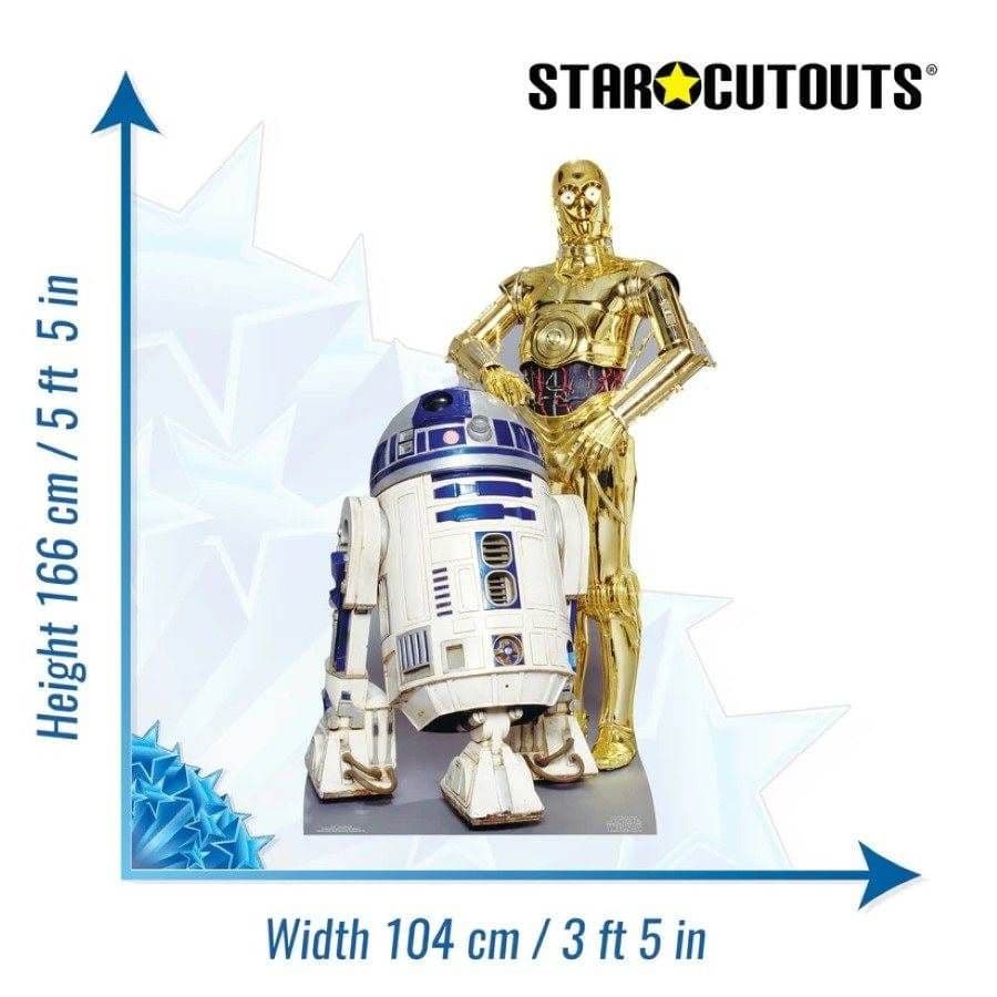 STAR WARS R2-D2 & C-3PO DROIDS CARDBOARD CUT OUT