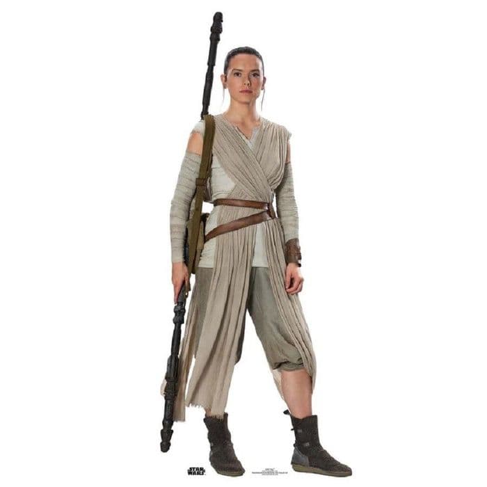 STAR WARS REY DAISY RIDLEY LIFE SIZE CARDBOARD CUT OUT