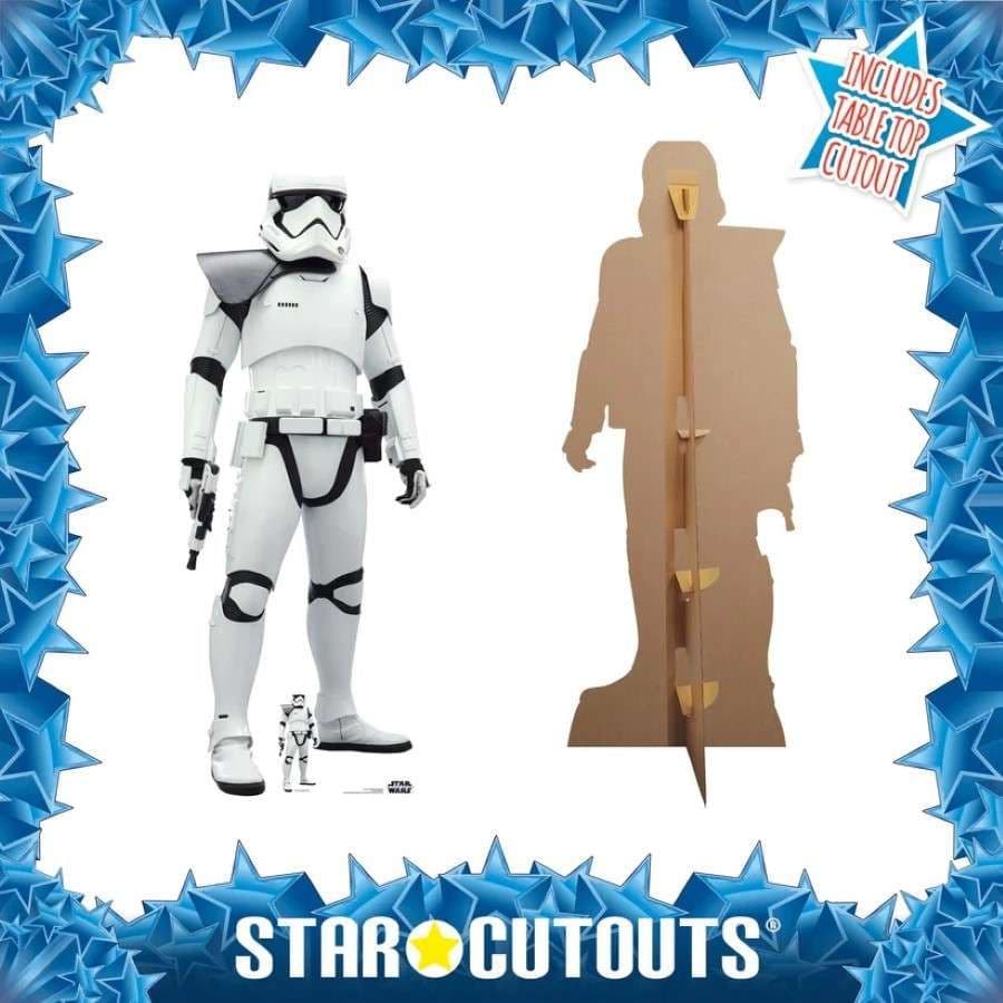 STAR WARS STORMTROOPER WITH PAULDRON FIRST ORDER LIFE SIZE CARDBOARD ...