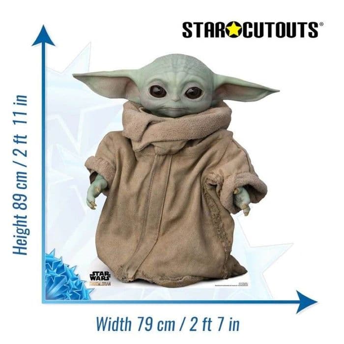 STAR WARS THE MANDALORIAN CHILD GROGU BABY YODA CARDBOARD CUT OUT