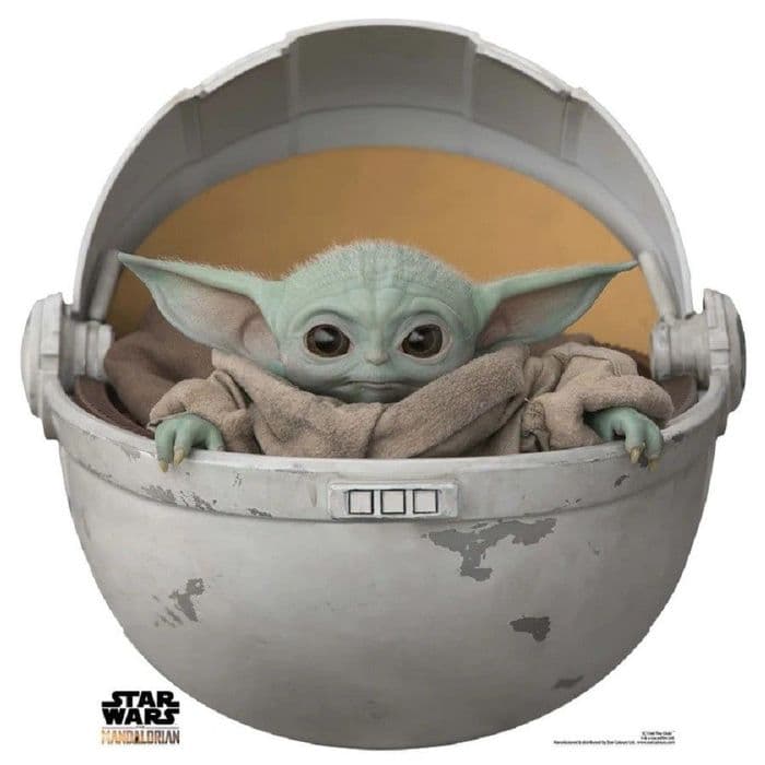 STAR WARS THE MANDALORIAN CHILD GROGU IN POD CARDBOARD CUT OUT