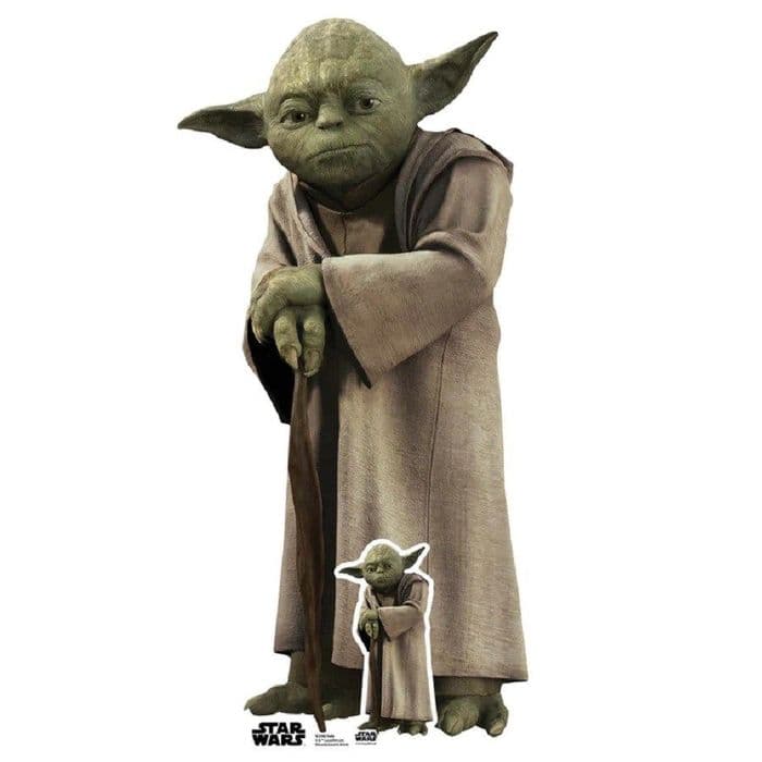STAR WARS YODA FORCE LIFE SIZE CARDBOARD CUT OUT