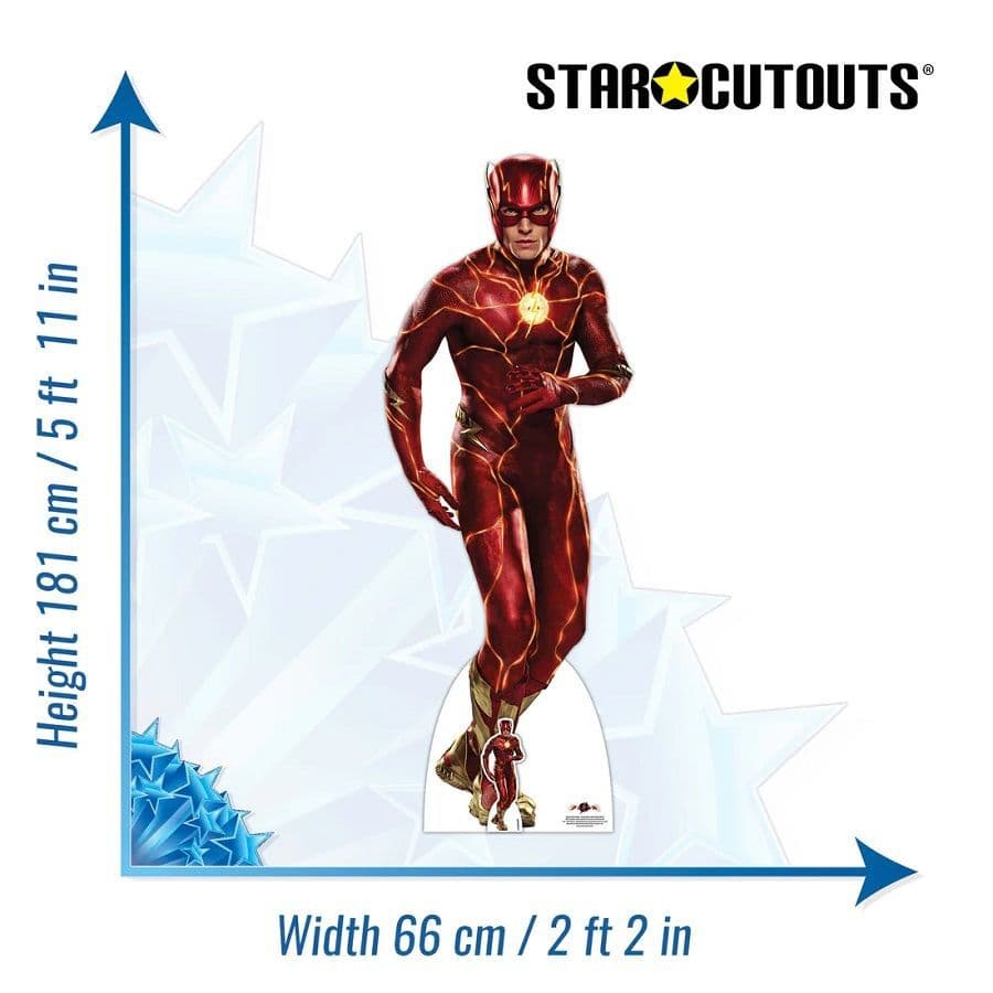 THE FLASH EZRA MILLER ACTION POSE LIFE SIZE CARDBOARD CUT OUT
