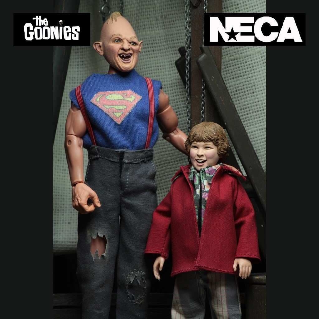 THE GOONIES 8" SLOTH AND 5" CHUNK CLOTHED ACTION FIGURES 2 PACK FROM NECA