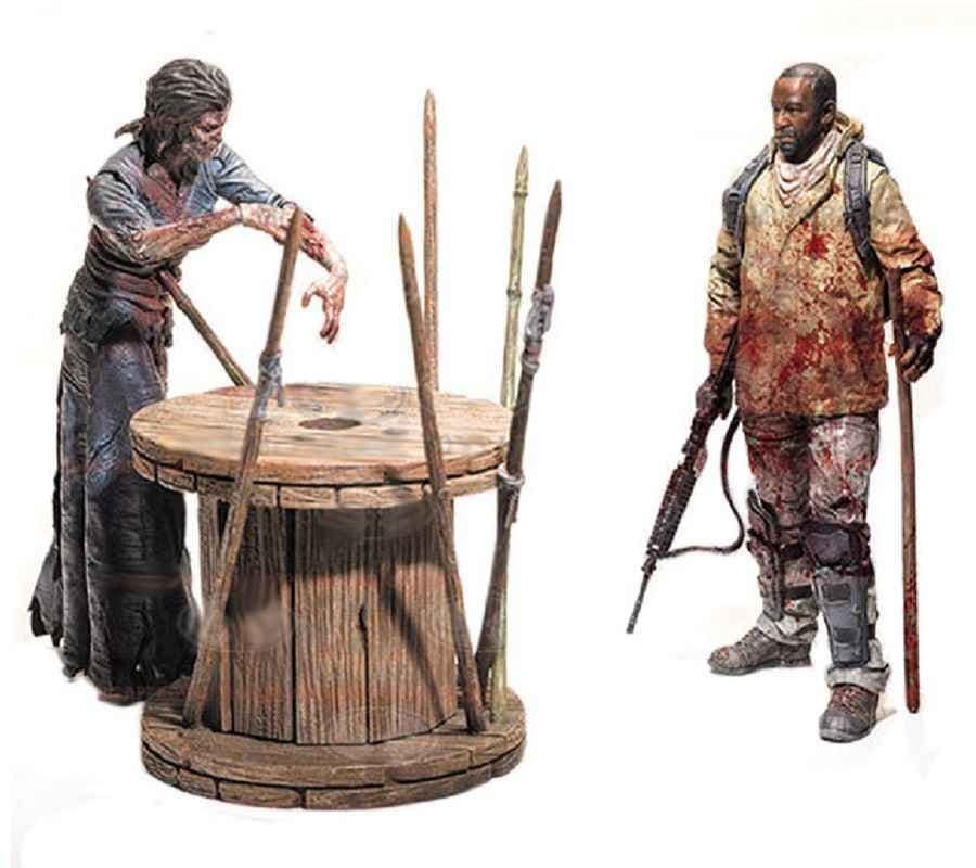 THE WALKING DEAD MORGAN AND IMPALED WALKER DELUXE BLOODY EDITION 2 PACK ...