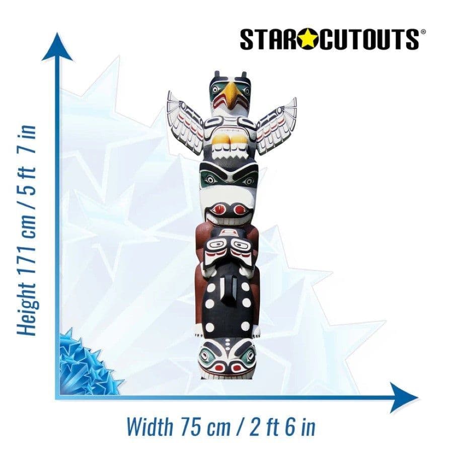 TOTEM POLE LANDMARK CARDBOARD CUT OUT