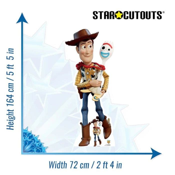 TOY STORY 4 WOODY AND FORKY CARDBOARD CUT OUT